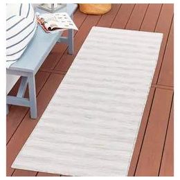 Outdoorteppich Carpet City "PALM3471", grau, B:80cm H:5mm L:150cm, Polypropylen, Teppiche, Outdoorteppich, Wetterfest & UV-best&auml;ndig, f&uuml;r Balkon, Terrasse, K&uuml;che, flach gewebt