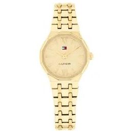 Quarzuhr Tommy Hilfiger "MACKENZIE", goldfarben, Armbanduhren, Damen, Quarzuhr, Armbanduhr, Damenuhr, Edelstahlarmband, analog