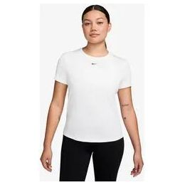 T-Shirt Nike "W NK ONE CLASSIC DF SS TOP", Damen, Gr. XL, wei&szlig;, schwarz, Jersey, Obermaterial: 89% Polyester, 11% Elasthan, normal, Rundhals, Shirts T-Shirt, sportlich, Kurzarm, f&uuml;r Fitness und Freizeit, Rundhalsausschnitt