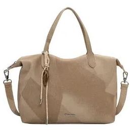 Shopper Tamaris "Shopper TAS Karen", Damen, Gr. B/H/T: 40cm x 27cm x 16cm 0, beige (sand 420), Polyurethan, Taschen Shopper