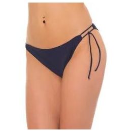 Bikini-Hose AQUARTI "Bikinihose Aquarti Damen Bikinihose Seitlich Gebunden Bikinislip", Damen, Gr. 40, N-Gr, blau (dunkelblau), Obermaterial: 80% Polyamid PA. 20% Elasthan EL., Badehosen Bikini-Hose