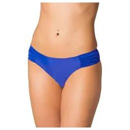 Bikini-Hose AQUARTI "Bikinihose Aquarti Damen Bikinihose mit seitlichen Raffungen", Damen, Gr. 38, N-Gr, blau (kornblumenblau), Obermaterial: 80% Polyamid PA. 20% Elasthan EL., Badehosen Bikini-Hose