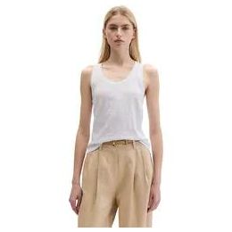 Marc O'Polo T-Shirt MARC O'POLO "aus Slub-Jersey", Damen, Gr. XL, wei&szlig;, Obermaterial: 100% Baumwolle, unifarben, regular fit, V-Ausschnitt, Shirts T-Shirt