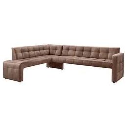 Essbank exxpo - SOFA FASHION "Barista, bequem und elegant, hohe Bodenfreiheit", cognac, B:265cm H:83cm T:199cm, Sitzb&auml;nke, Essbank, Eckbank Barista bequem und elegant, hochwertige Detailverarbeitung