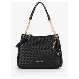Shopper Valentino BAGS "GEA", Damen, Gr. B/H/T: 30cm x 26cm x 16cm, nero, Lederimitat, Taschen Shopper, Damen Handtasche, Umh&auml;ngetasche mit goldfarbener Zierkette