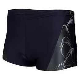 Badehose AQUARTI "Badehose Aquarti Herren Badehose Kurz Sportlich Streifen", Damen, Gr. 8XL, N-Gr, grau (16201 schwarz, graphit), Obermaterial: 80% Polyamid PA. 20% Elasthan EL., Badehosen Badehose