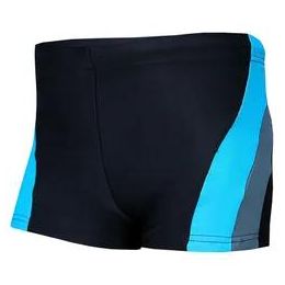 Badehose AQUARTI "Badehose Jungen Kinder Badehose Seitliche Paspel", Kinder, Gr. 140, N-Gr, schwarz (schwarz, grau, hellblau), Obermaterial: 80% Polyamid PA. 20% Elasthan EL., Badehosen Badehose