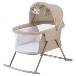 Baby-Reisebett Kinderkraft "LOVI", Baby, Gr. Liegefl&auml;che B/L: 41cm x 78cm, kein H&auml;rtegrad, beige, Polyester, Stahl, Babybetten