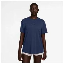 T-Shirt Nike "W NK ONE RELAXED DF SS TOP", Damen, Gr. S, midnight navy, Jersey, Obermaterial: 81% Polyester, 13% Baumwolle, 6% Elasthan, normal, Rundhals, Shirts T-Shirt, relaxte Schnittform, kurze &Auml;rmel, sportlicher Stil
