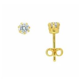 Adelia&acute;s Paar Ohrh&auml;nger ADELIA ́S "Ohrstecker Ohrringe 333 Gold ( 8K ) mit Zirkonia &ndash; Goldohrringe", gold, Ohrringe, Damen, Damen, Gold, Goldohrringe