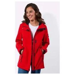 Funktionsjacke Casual Looks, Damen, Gr. 52, rot, 100% Polyester, Kapuzenfutter:100% Polyester, Kragen:100% Polyester, Netzware:100% Polyester, unifarben, Jacken Funktionsjacke