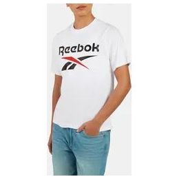 T-Shirt Reebok "WREN 2 COLOUR LOGO CREW SS TEE", Damen, Gr. XL, wei&szlig;, Obermaterial: 100% Baumwolle, Shirts T-Shirt, f&uuml;r Erwachsene, sportlicher Stil