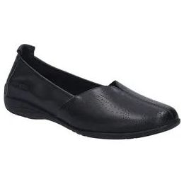 Ballerina Josef Seibel "Fenja 29, black-black", Damen, Gr. 38, schwarz (schwarz, schwarz), Obermaterial: 100% Rindsleder Leather cow., Schuhe Ballerina