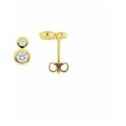 Adelia&acute;s Paar Ohrh&auml;nger ADELIA ́S "Ohrstecker Ohrringe 333 Gold ( 8K ) mit Zirkonia &ndash; Goldohrringe", gold, Ohrringe, Damen, Damen, Gold, Goldohrringe