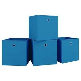 Faltbox Vcm "4er Set Faltbox Klappbox Aufbewahrungsbox Boxas", blau, B:27cm T:27cm, Aufbewahrungsboxen