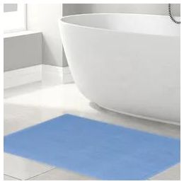 Badematte HAMMETEX "rutschfeste Badvorleger", hellblau, H:7,5mm, Baumwolle, Badematten, Badematte, einfarbig, 100% Baumwolle, in 2 Gr&ouml;&szlig;en erh&auml;ltlich