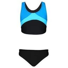 Bustier-Bikini AQUARTI "Bikini M&auml;dchen Sport Bikini Racerback Bustier & Bikinislip", M&auml;dchen, Gr. 170, N-Gr, blau (schwarz, t&uuml;rkis, himmelblau), Obermaterial: 80% Polyamid PA. 20% Elasthan EL., Bikini-Sets
