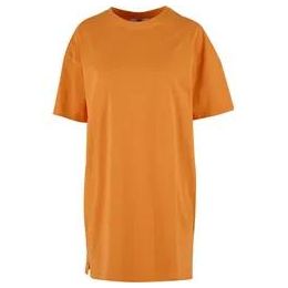 Shirtkleid DEF "DEF DEF Mini Kleider", Damen, Gr. M, US-Gr&ouml;&szlig;en, oriole, 100% Baumwolle, unifarben, oversize, Rundhals, Kleider Shirtkleid