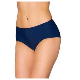 Bikini-Hose AQUARTI "Bikinihose Aquarti Damen Bikinihose mit Mittelhohem Bund", Damen, Gr. 46, N-Gr, blau (dunkelblau), Obermaterial: 80% Polyamid PA. 20% Elasthan EL., Badehosen Bikini-Hose