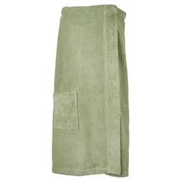 Sarong Schiesser "Saunakilt Turin f&uuml;r Damen in angesagter Reiskornoptik", gr&uuml;n, Frottier, Hausm&auml;ntel, Sarong, Made in Green