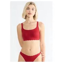 Bustier Sloggi "ZERO Feel Bliss Top", Damen, Gr. XL, N-Gr, rot (shanghai rot), Spitze, Obermaterial: 76% Polyamid, 24% Elasthan, BHs Bustier, unsichtbar mit Spitzenoptik