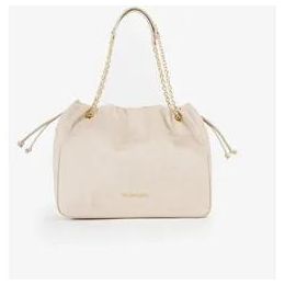 Shopper Valentino BAGS "MAXI", Damen, Gr. B/H/T: 39cm x 31,5cm x 15cm, beige, Textil, Taschen Shopper, Damen Handtasche mit modischer Zierkette als Tragegriff