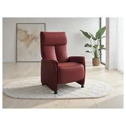 Sit & More TV-Sessel SIT & MORE "Cremona Comfort", merlot, B:76cm H:110cm T:84cm, Sessel, wahlweise manuell oder elektrischer Funktion mit Akku