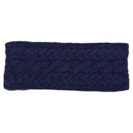 Stirnband styleBREAKER "Strick Stirnband mit Zopfmuster", Damen, blau (dunkelblau), Obermaterial: 85% Polyacryl PAN. 15% Polyamid PA., Modisch, M&uuml;tzen Stirnband
