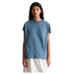 Marc O'Polo T-Shirt MARC O'POLO DENIM, Damen, Gr. L, medium blau, Jersey, Obermaterial: 100% Baumwolle, relaxed fit normal, Rundhals, Shirts T-Shirt, relaxed fit, basic