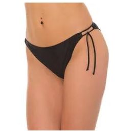 Bikini-Hose AQUARTI "Bikinihose Aquarti Damen Bikinihose Seitlich Gebunden Bikinislip", Damen, Gr. 36, N-Gr, schwarz, Obermaterial: 80% Polyamid PA. 20% Elasthan EL., Badehosen Bikini-Hose