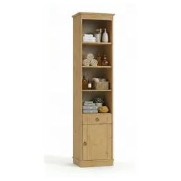 Hochschrank OTTO HOME "Indra, Badschrank, Badm&ouml;bel, Badezimmerschrank", natur, B:46cm H:186cm T:32cm, Massivholz, Schr&auml;nke, Hochschrank, aus massiver Kiefer, mit Schublade, FSC-zertifiziert