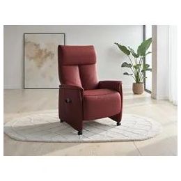 Sit & More TV-Sessel SIT & MORE "Cremona Comfort", merlot, B:76cm H:110cm T:84cm, Sessel, wahlweise manuell oder elektrischer Funktion mit Akku