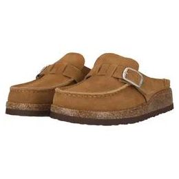 Sandale NOU "EMILIAN W LEATHER CORK MOC V2", Herren, Gr. 37, toffee, Leder, Schuhe Sandale