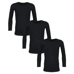 Unterhemd TUPTAM "Unterhemd Kinder Unisex Unterhemd Langarm 3er Pack", M&auml;dchen, Gr. 116, N-Gr, schwarz, Obermaterial: 100% Baumwolle CO., Unterhemden Unterhemd