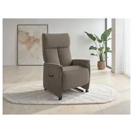 Sit & More TV-Sessel SIT & MORE "Cremona Comfort", taupe, B:76cm H:114cm T:84cm, 98% Polyester, 2% Polyamid, Sessel, wahlweise manuell oder elektrischer Funktion mit Akku