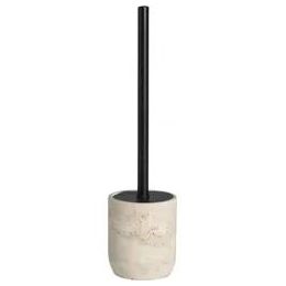M&ouml;ve WC-Garnitur M&Ouml;VE "Travertine Grace", beige, B:9,5cm H:37,5cm, Kunststoff, Reinigungsb&uuml;rsten, Toilettenb&uuml;rste