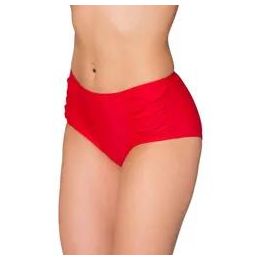 Bikini-Hose AQUARTI "Bikinihose Aquarti Damen Bikinihose mit seitlichen Raffungen", Damen, Gr. 38, N-Gr, rot, Obermaterial: 80% Polyamid PA. 20% Elasthan EL., Badehosen Bikini-Hose