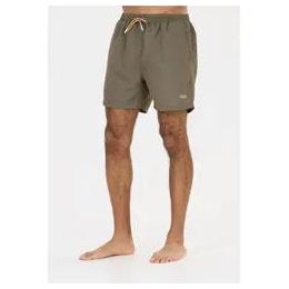 Badeshorts NOU "Veritas", Herren, Gr. L, US-Gr&ouml;&szlig;en, olivgr&uuml;n, 100% Polyester, bestickt, Badehosen Badeshorts, atmungsaktiv