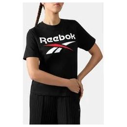 T-Shirt Reebok "WREN 2 COLOUR LOGO CREW SS TEE", Damen, Gr. S, schwarz, Obermaterial: 100% Baumwolle, Shirts T-Shirt, f&uuml;r Erwachsene, sportlicher Stil