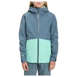 Outdoorjacke MCKINLEY "M&Auml;.-FUNKTIONS-JACKE ALLALIN LT G", Jungen, Gr. 140, blau petrol, mint, Web, Obermaterial: 100% Polyester, kontrastfarbene Details, unifarben mit Farbeinsatz, Basic h&uuml;ftbedeckend, abgesteppte Kante kontrastfarben,mit verstellbarem Klettverschluss, Jacken Outdoorjacke, Kontrasteinsatz im Colorblocking-Look, verstellbarer Riegel am Arm