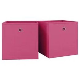Faltbox Vcm "2er Set Faltbox Klappbox Aufbewahrungsbox Boxas", pink, B:27cm T:27cm, Aufbewahrungsboxen
