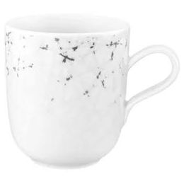 Becher Seltmann Weiden "Liberty Brace", wei&szlig;, grau, B:12,2cm H:10cm &Oslash;:8,6cm, Porzellan, Trinkgef&auml;&szlig;e, Becher, Kaffeebecher, Tasse