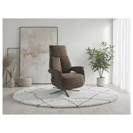 Sit & More TV-Sessel SIT & MORE "TV Lazy", braun, B:75cm H:117cm T:85cm, 100% Polyester, Sessel, zur Auswahl mit Herz-Waage-Position