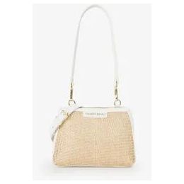 Umh&auml;ngetasche Valentino BAGS "DEMETRA", Damen, Gr. B/H/T: 22cm x 17cm x 8,5cm, natur, bianco, Lederimitat, Taschen Umh&auml;ngetasche, Damen Handtasche, Schultertasche mit Kontrastbesatz