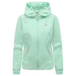 Outdoorjacke Ragwear "Dizzie Tech", Damen, Gr. XS (34), mint, Obermaterial: 100% Polyester. Innenfutter: 100% Polyester, gerade h&uuml;ftbedeckend, hoch geschlossener Ausschnitt, &Auml;rmel ohne &Auml;rmelschlitz Rippstrickb&uuml;ndchen mit Gummizug, Jacken Outdoorjacke, Wasserdichte Damen &Uuml;bergangsjacke mit gro&szlig;er Kapuze