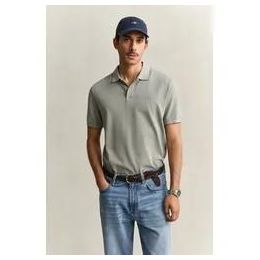 Poloshirt Gant "2 TONE", Herren, Gr. 4XL, dry herb gr&uuml;n, Jersey, Obermaterial: 100% Baumwolle, unifarben, regular fit normal, Rundhals, eingesetzt gerader Abschluss, Shirts, Regular fit mit Polokragen