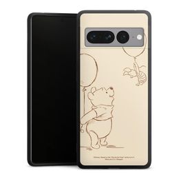 DeinDesign Google Pixel 7 Pro Handy Premium Silikon H&uuml;lle Handyh&uuml;lle schwarz Case Disney Official Licensed Product Winnie The Pooh Silikon Premium Case
