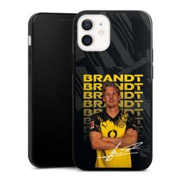 DeinDesign iPhone 12 mini Handy Slim Case extra d&uuml;nn Silikon Handyh&uuml;lle schwarz H&uuml;lle Julian Brandt Bvb Borussia Dortmund Silikon Slim Case