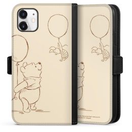 DeinDesign iPhone 11 Handy Klapph&uuml;lle Handyh&uuml;lle aus Kunst Leder schwarz Flip Case Disney Official Licensed Product Winnie The Pooh Sideflip mit Lasche