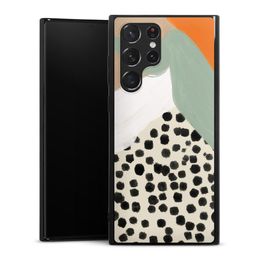 DeinDesign Galaxy S22 Ultra Handy Silikon H&uuml;lle Case schwarz Handyh&uuml;lle Abstract Boho Kunst